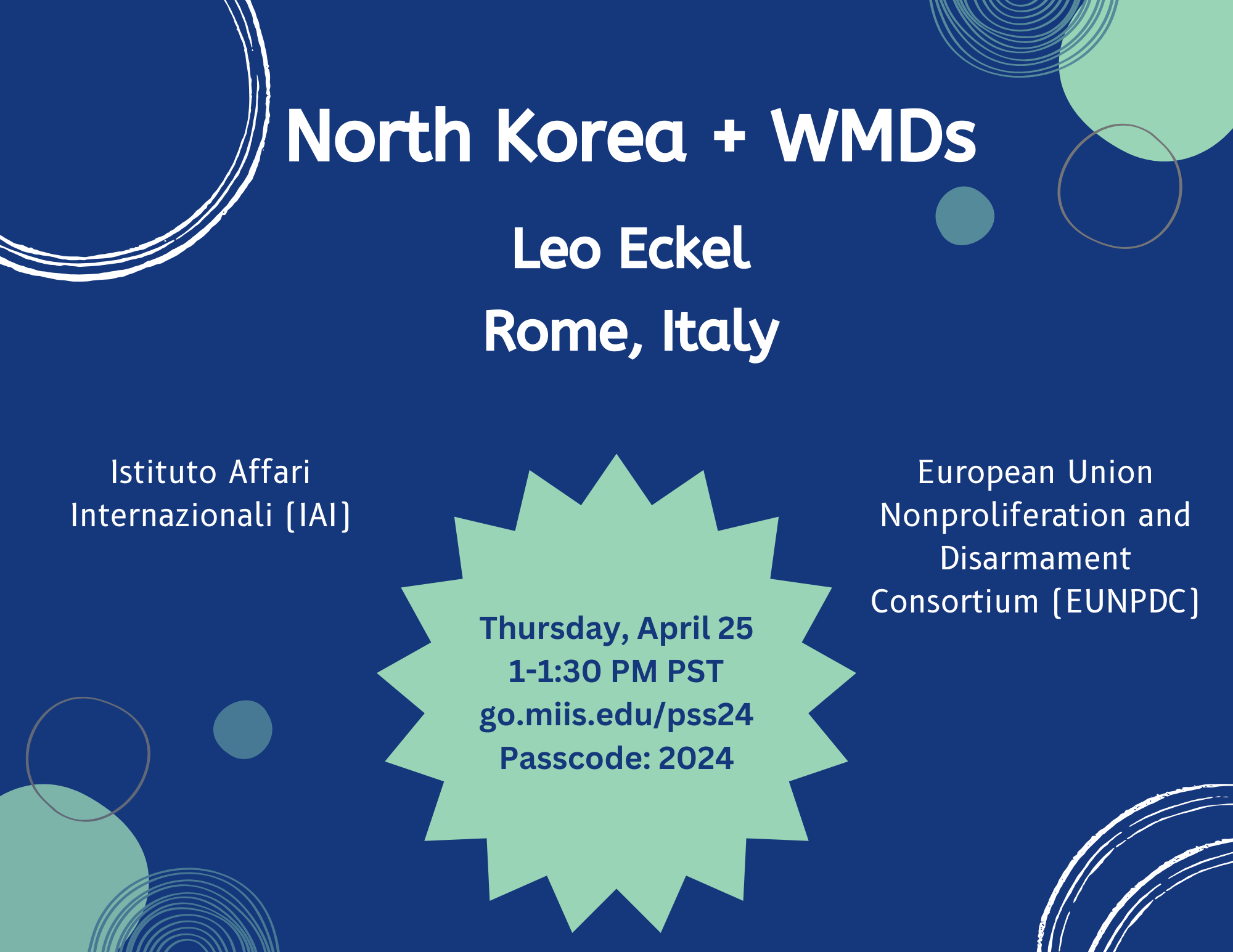 North Korea + WMDs: SP24 Practicum Presentations Series | Middlebury Institute of International ...